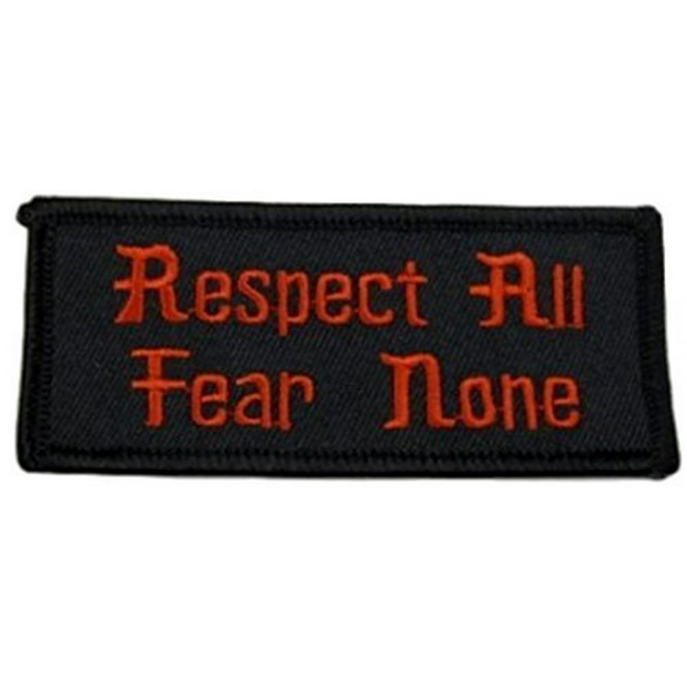 Respect All Fear None Text Iron On Embroidered Applique Patch BSPM0295 ...