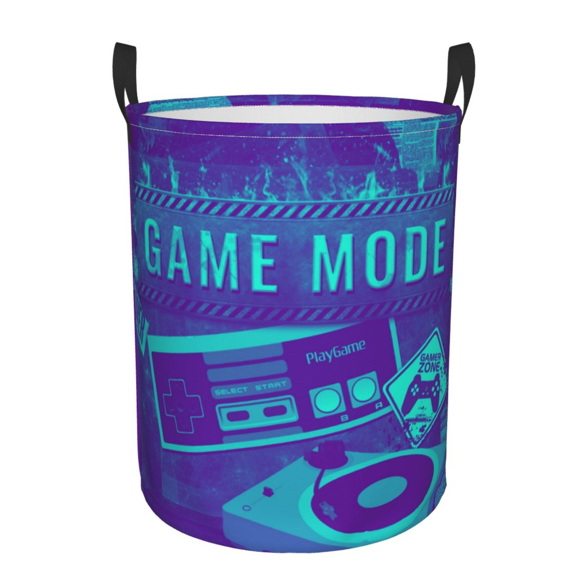 TEQUAN Waterproof Laundry Hampers, Game Console Gamer Zone Pattern ...