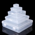 CEORPER Square Transparent Plastic Jewelry Storage Boxes Beads Crafts ...