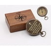 Indian Nautical Instruments Be Strong and Courageous Engraved Compass ...