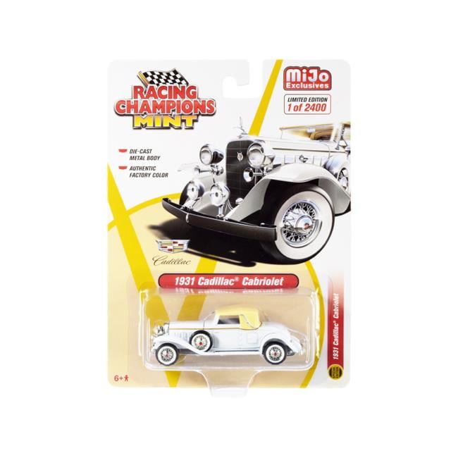 Racing Champions RCCP1008 3.25 x 3 in. 1 64 Scale 1931 Cadillac Cabriolet Top Limited Edition Worldwide Diecast Model Car White Cream 2400 Piece Walmart