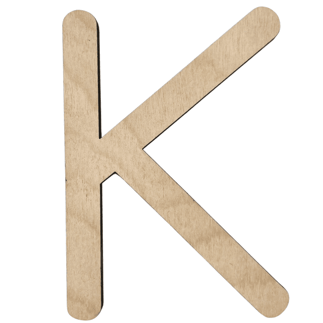 2" Tall BIRCH Wood Letter K | 1/4" Thick | Unfinished Craft Letters ...