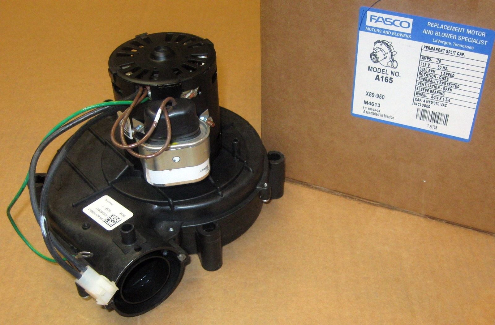 A165 Fasco Draft Inducer Motor for York 7062-3958 024-25960-000 ...
