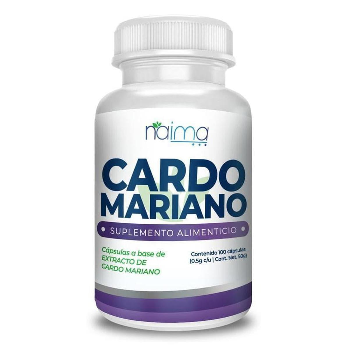 Suplemento Alimenticio Cardo Mariano 100 Cápsulas De 500 Mg Naima Lab ...