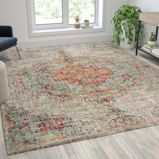 94" x 126" x 0.31" Multi Olefin/Polyester Oversize Rug - Walmart.com