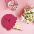 Zmeidao Clearance Ice Cream Wall Clock Silent Wooden Clock for Home ...