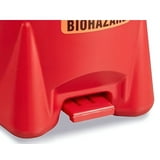 ULINE 6 Gallon Medical Waste Receptacle, Polyethylene, Red/Black ...