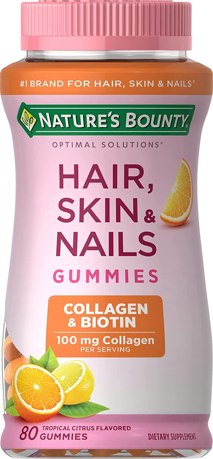 Nature's Bounty Biotina y Colageno Para Cabello Piel Y Uñas 80 Gomitas Nature´s Bounty Biotina ...