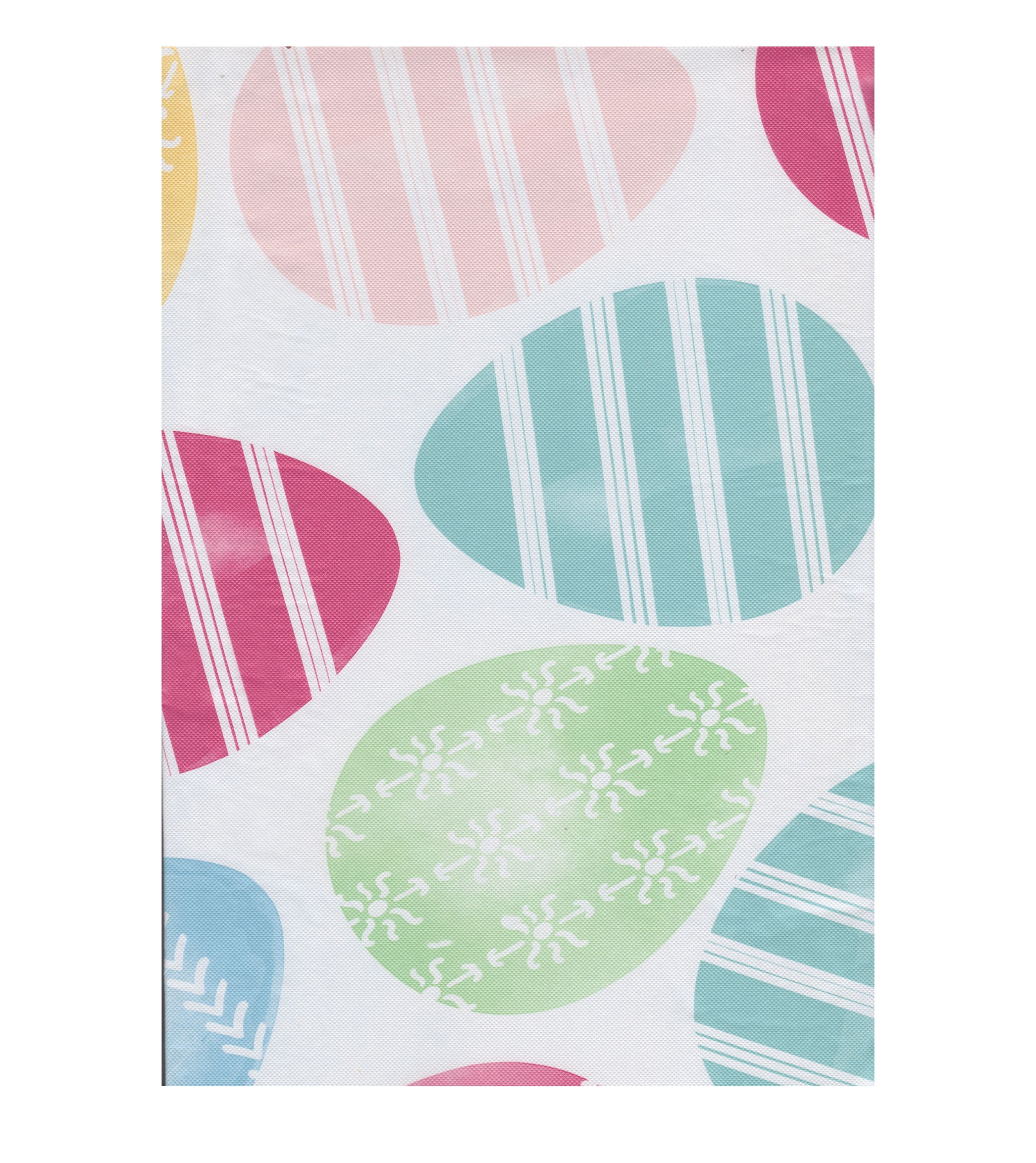 Celebrate Easter Vinyl Kitchen Tablecloth, Decorated Eggs Design Dining ...