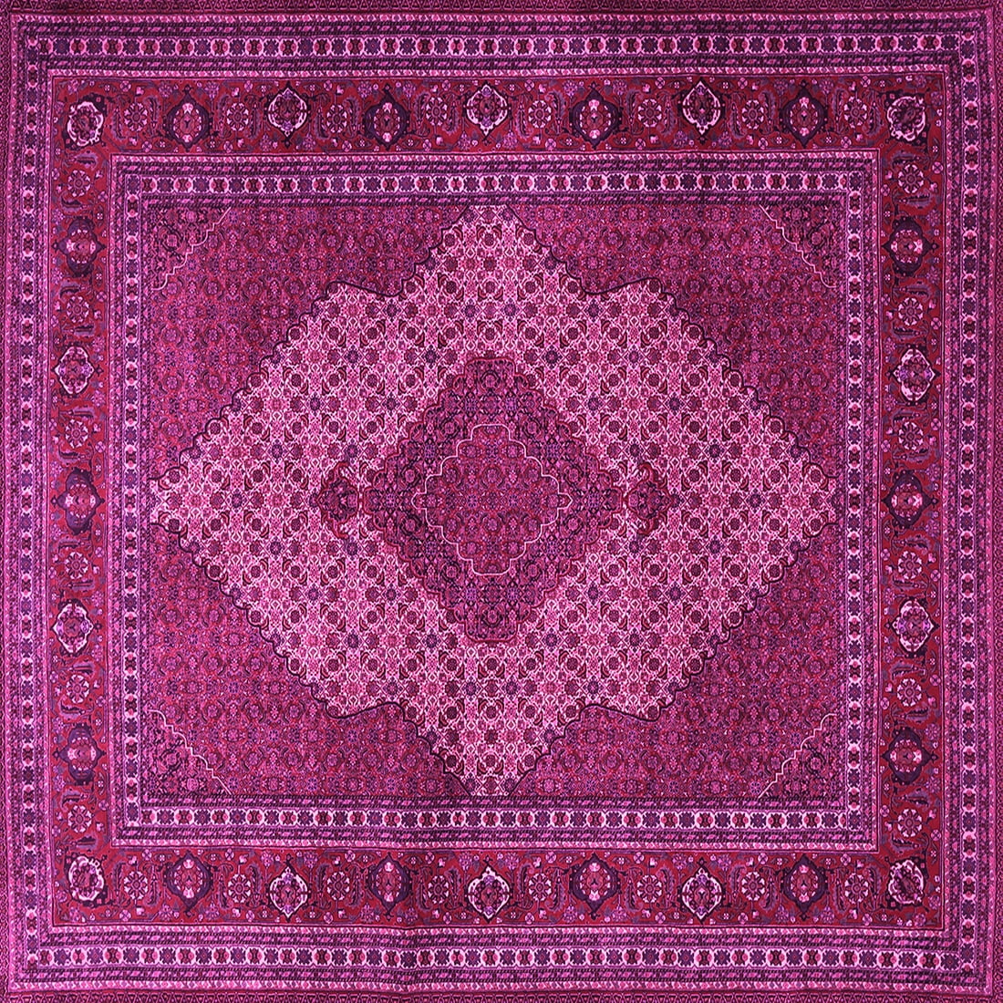 Ahgly Company Indoor Square Persian Pink Traditional Area Rugs, 8 ...