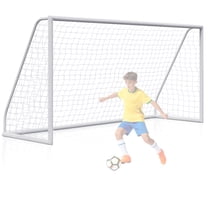 ZenSports 12FT Soccer Goal for Backyard Portable Soccer Net PVC Frame ...