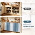 Blue Ombre Stripe Cabinet Curtain 28"Wx51"L, Dustproof Storage Cabinet ...