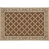Reversible Mats 119127 Outdoor Patio 9-Feet x 12-Feet Brown Beige RV ...