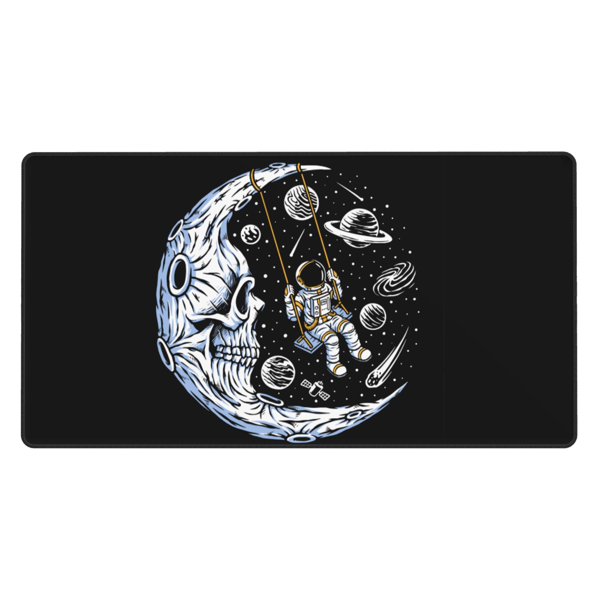 ZICANCN Gaming Mouse Pad, Astronaut Swing Moon Skull Large Mouse Mat ...