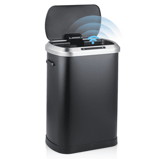Stainless Steel Kitchen Trash Can, 13 Gallon Motion Sensor Kitchen ...