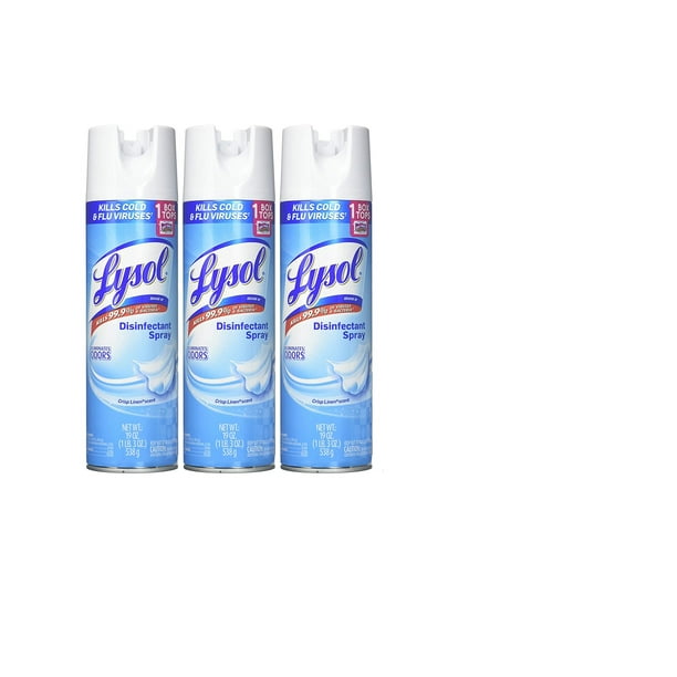 Paquete de 3 Lyson de 538 g Desinfectante en aerosol mata el 99.99 % de ...