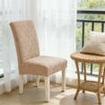 Elastic Dining Chair Covers | Semi-Circular Stretch Knit Slipcovers ...