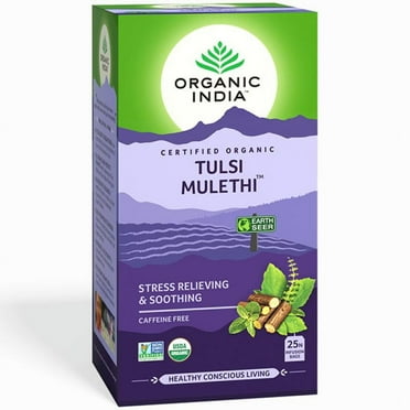 Organic India - Tulsi Focus Tea Hibiscus Cinnamon - 18 Tea Bags - Walmart.com