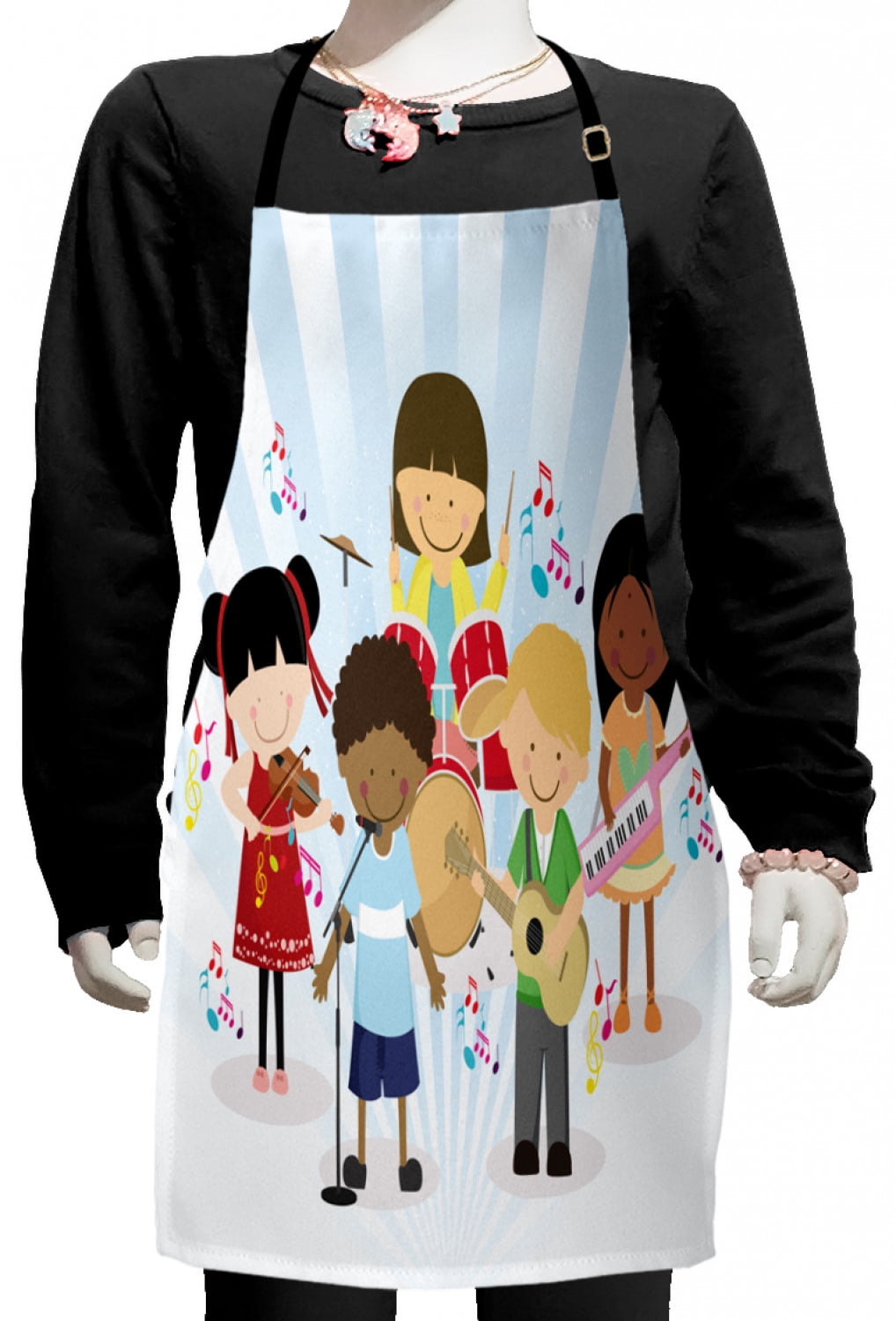 Music Kids Apron, Print of Children Performing Happily on Stage ...