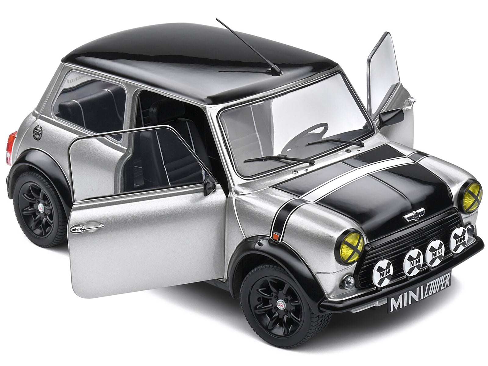 1998 Mini Cooper Sport Silver Metallic with Black Hood and Top 1/18 ...