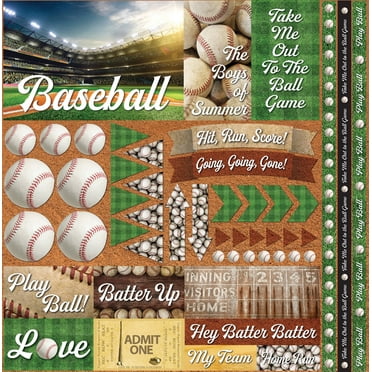 Baseball 18 2" Planner Calendar Scrapbooking Crafting Stickers ...