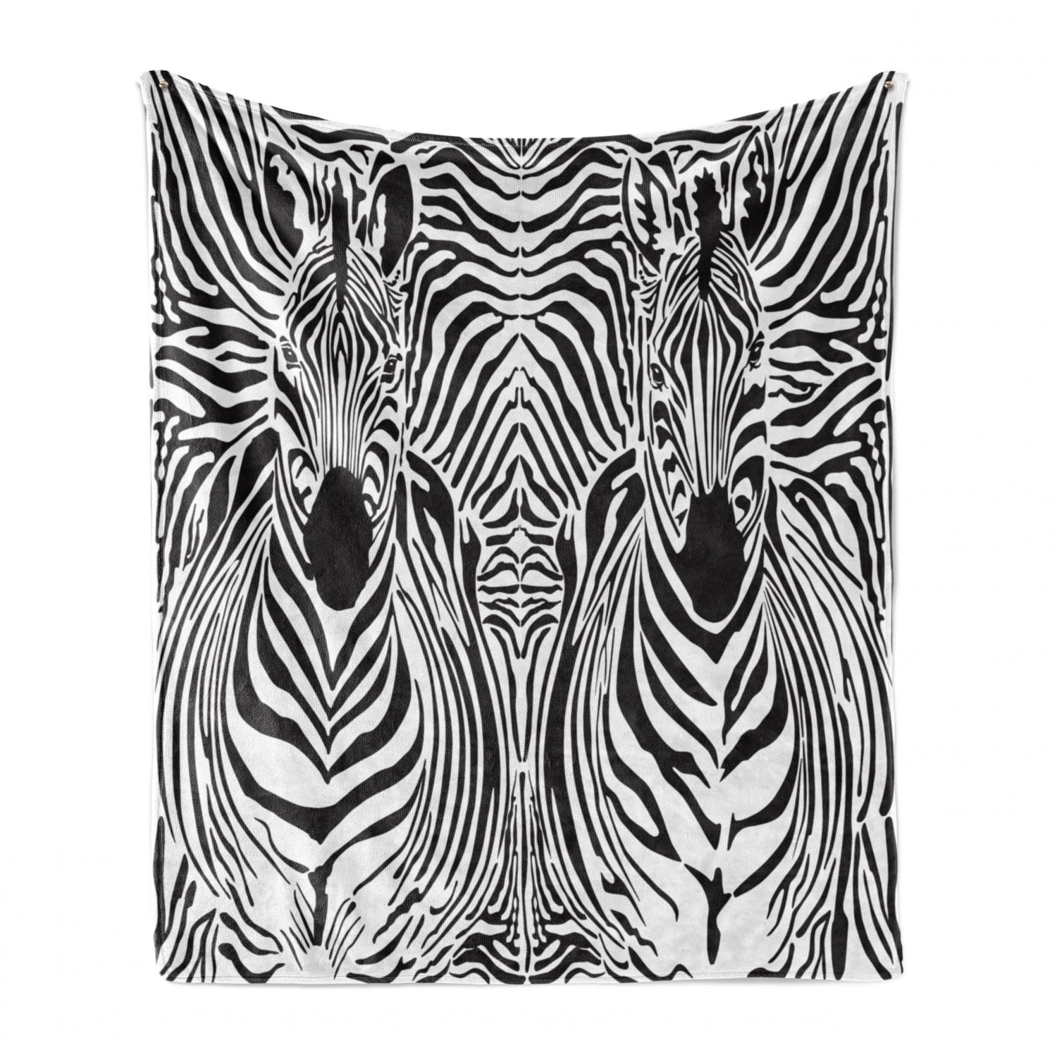 Zebra Print Soft Flannel Fleece Throw Blanket, Illustration Pattern ...