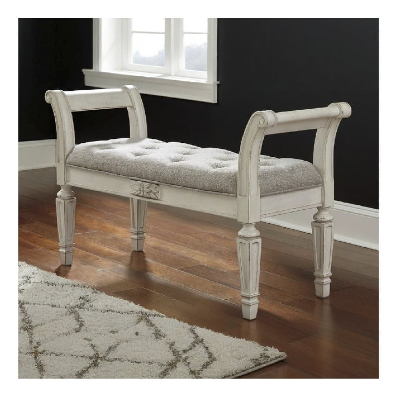 Click here for Ashley Furniture Ashley Realyn Tufted Bench With S... prices