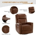 Genuine Leather Swivel Rocker Recliner Set of 2, Manual Glider for Home ...