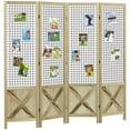 HOMCOM 4.7' 4 Panel Room Divider, Indoor Privacy Screens for Home ...