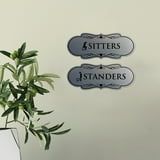 Signs ByLITA Designer Sitters and Standers 2 Pack Restroom Sign ...
