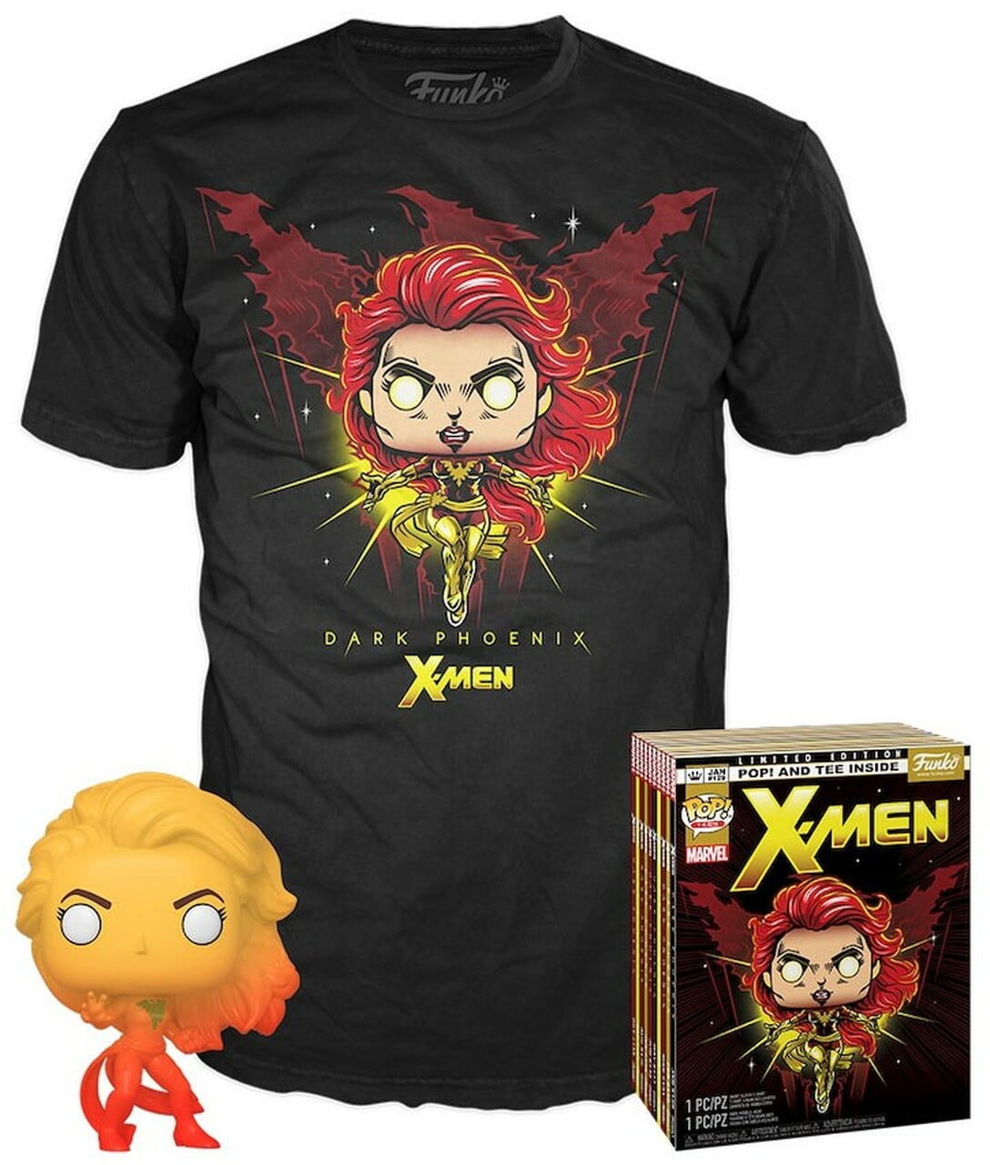 Funko POP! and Tee Marvel X-Men Dark Phoenix with Size Large T-Shirt ...