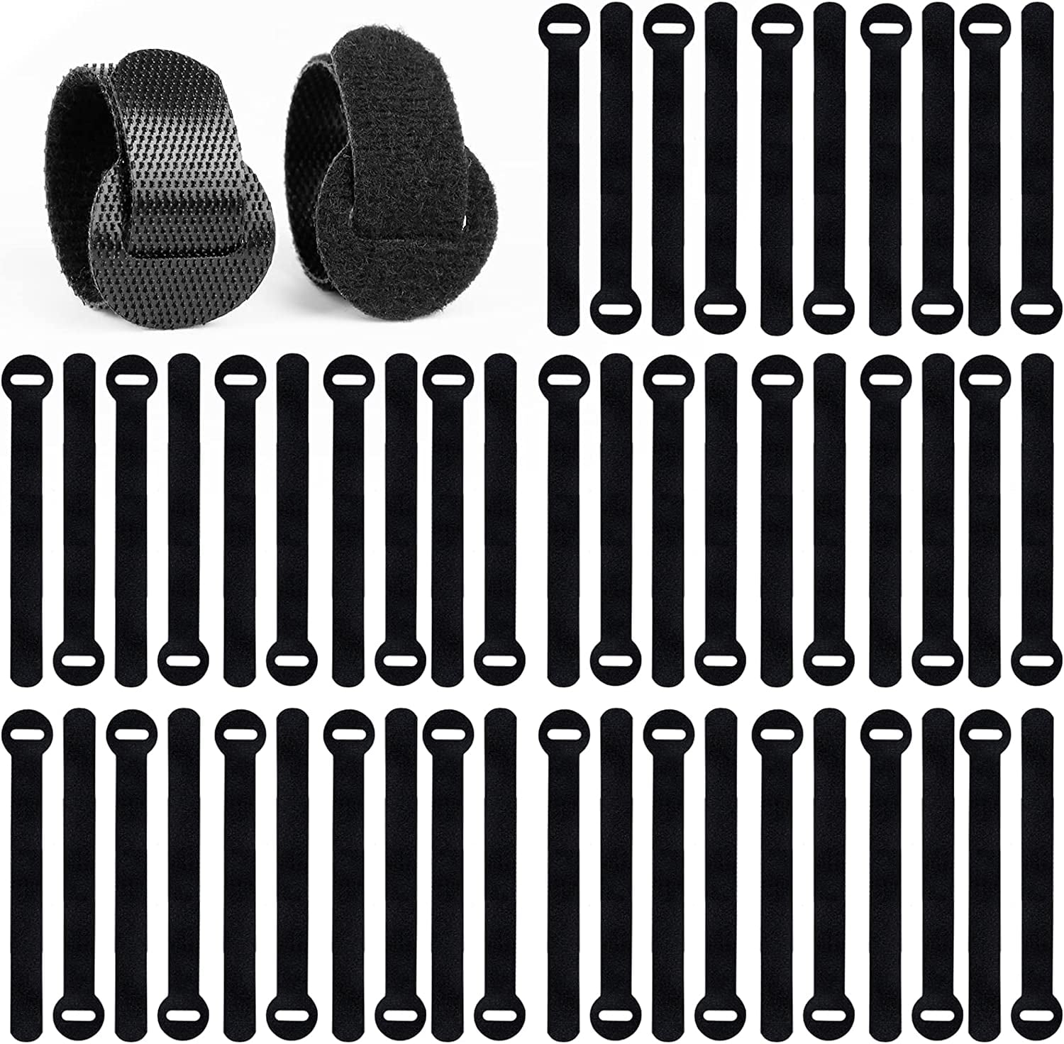 Cord Organizer Straps, Reusable Self-Gripping Cable Ties,Adjustable ...