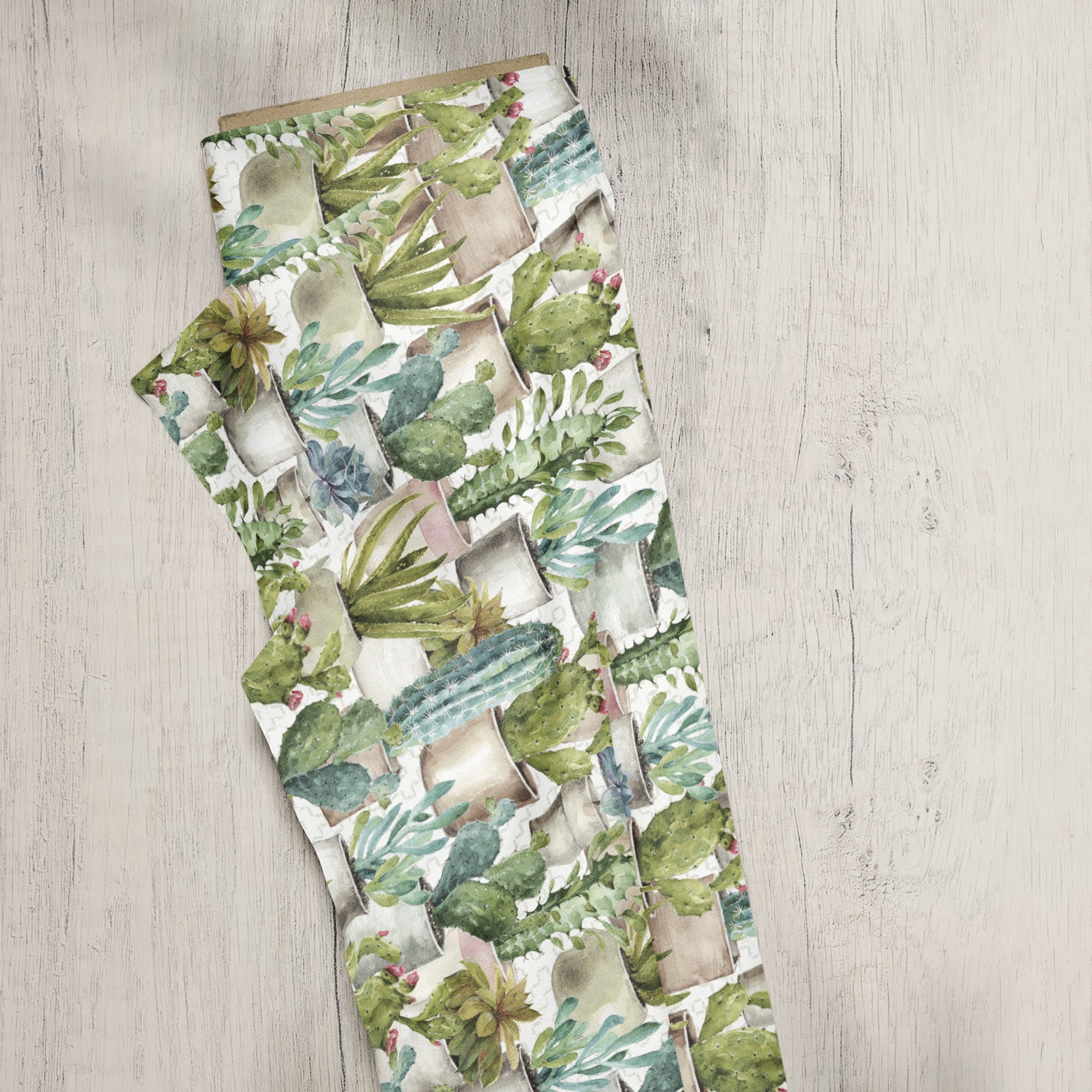 David Textiles Cactus Garden Cream Cactus Garden Fabric 1 yard Fabric ...