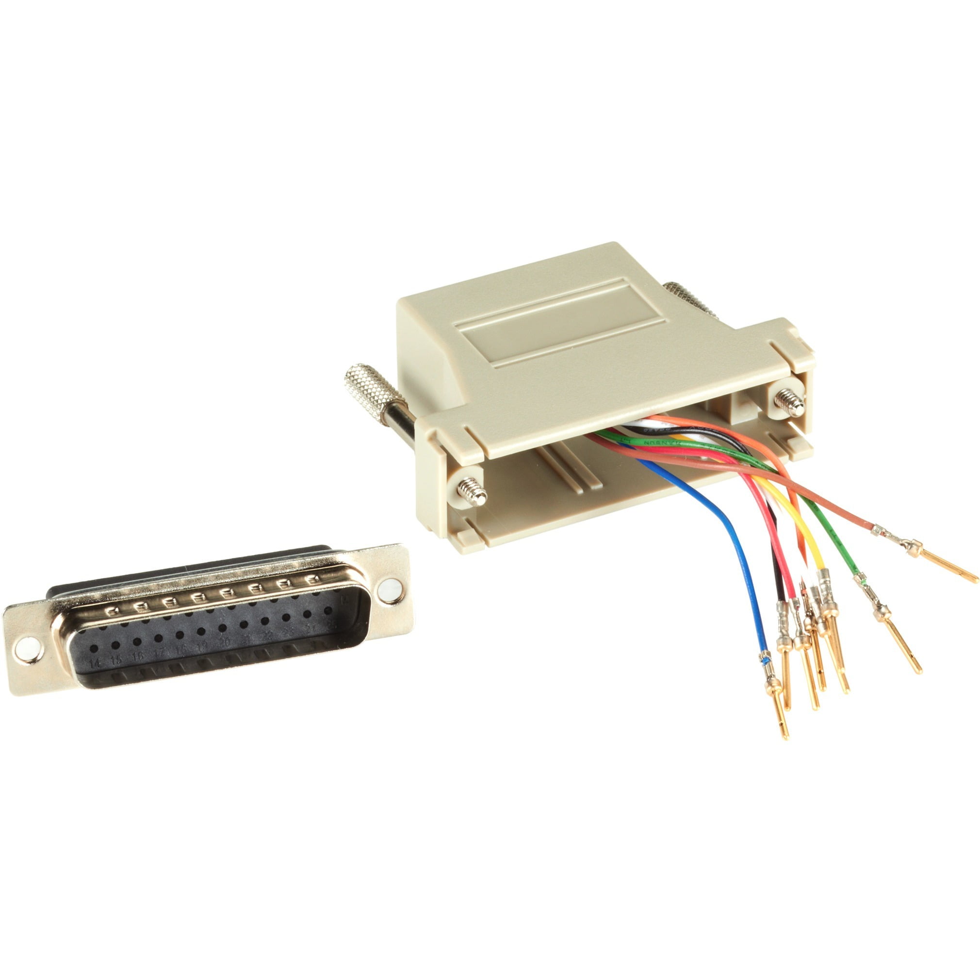 Black Box Modular Adapter Kit - DB25 Male to RJ45 Female, Gray - 1 x DB ...