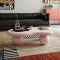 Coffee Tables 47 Inch Cloud Shaped Coffee Table, Low Coffee Table with ...