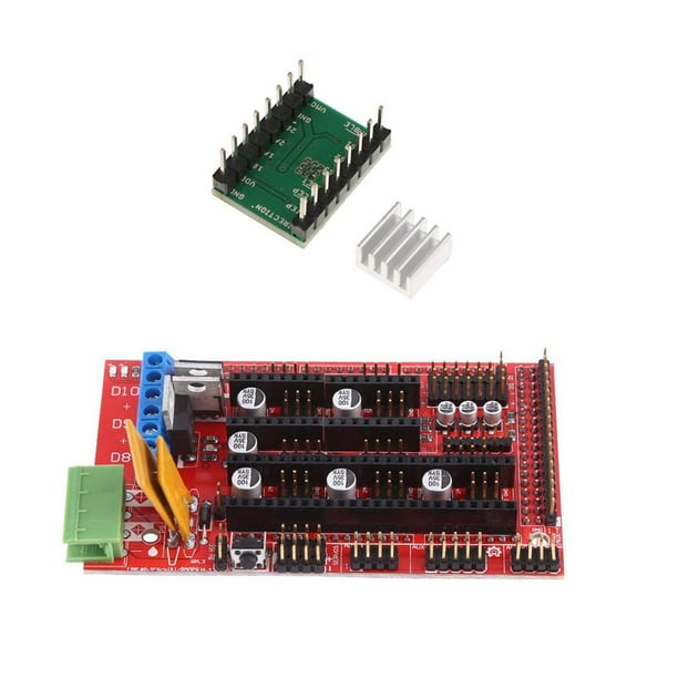 Impresora 3D A4988 Disipador de Calor + RAMPS 1.4 Stepper Motor Diver con licencia Controladora ...