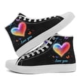 Coolcustomize Trend Men's High-top Shoes | Colorful Heart "I Love You ...