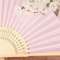 BalsaCircle 5 Blush Silk Folding Hand Fans Wedding Favor Birthday Party ...