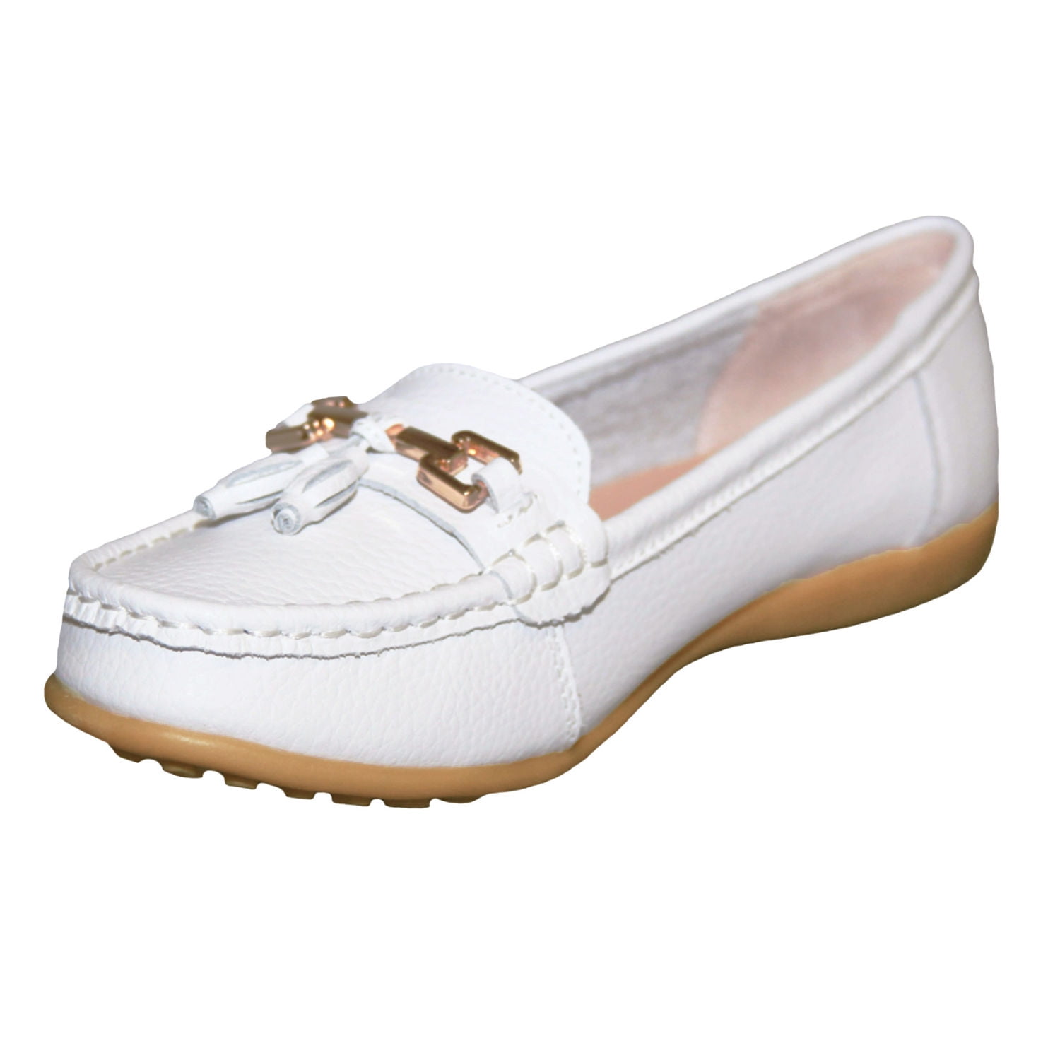 Click here for Boulevard Womens Action Leather Tassle Loafers 7 prices
