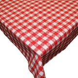 Ottomanson Vinyl Red Checkered Design Indoor & Outdoor Tablecloth with ...