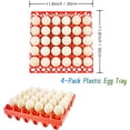 XIMEI 4-Pack Plastic Egg Tray, 30-Egg Flats for Home Chicken Farmers ...