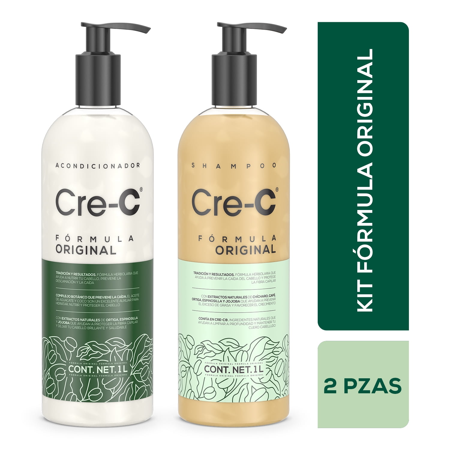 Shampoo y Acondicionador Cre-C Fórmula Original 1L | Walmart en línea