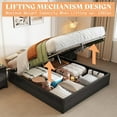 Lift Up Storage Bed, Queen Bed Frame with Storage Underneath, Wooden ...