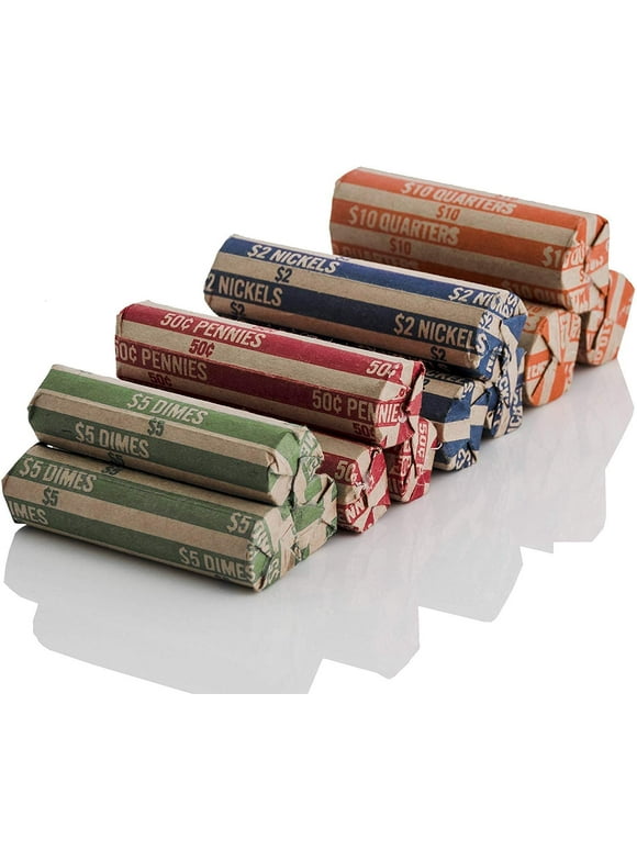 Coin Roll Wrappers in Money Handling - Walmart.com