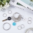 1 Box 2 Styles 22Pcs Trigger Spring O Rings Round Split Key Rings Bulk ...