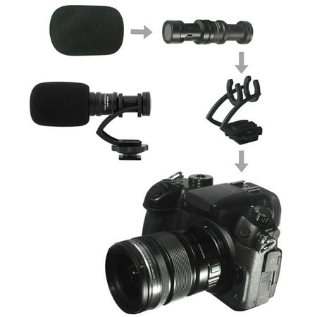 Camera Microphone, Directional Professional Non Interference Compact ...