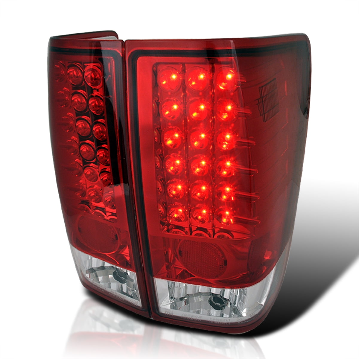 Spec-D Tuning Red Clear Lens LED Tail Lights Compatible with 2004-2015 ...