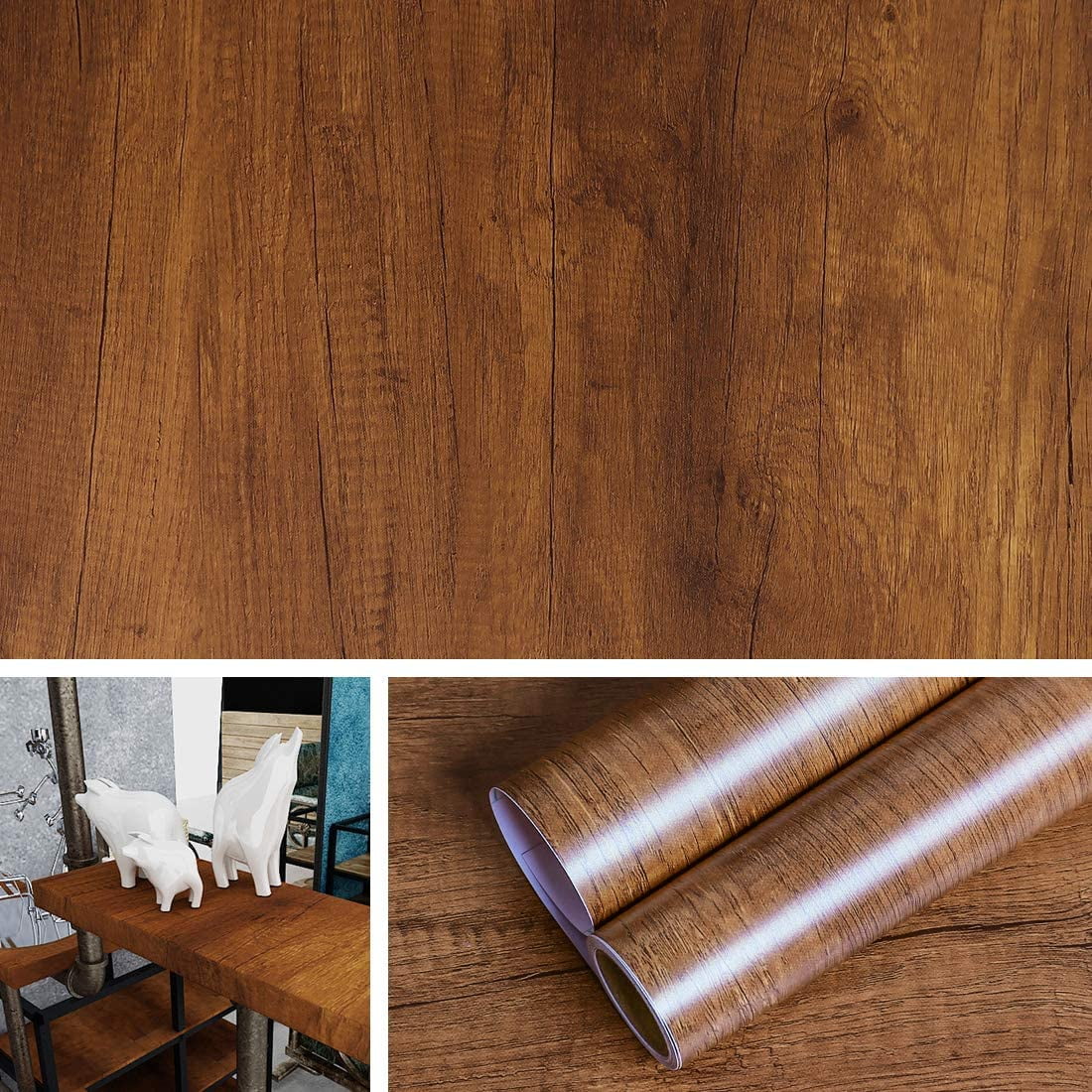 40CMX5M Brown Wood Contact Paper For Countertops Desk Kitchen Cabinet 40cmx5m-brown-wood-contact-paper-for-countertops-desk-kitchen-cabinet