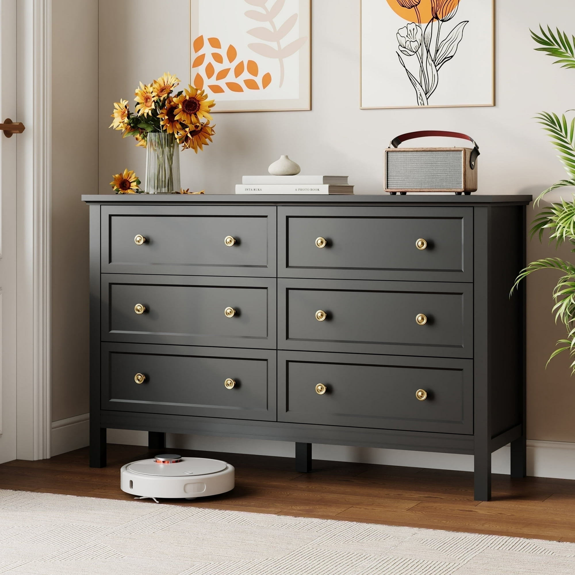 Click here for Youtrend Black Dresser With 6 Drawer For Bedroom t... prices