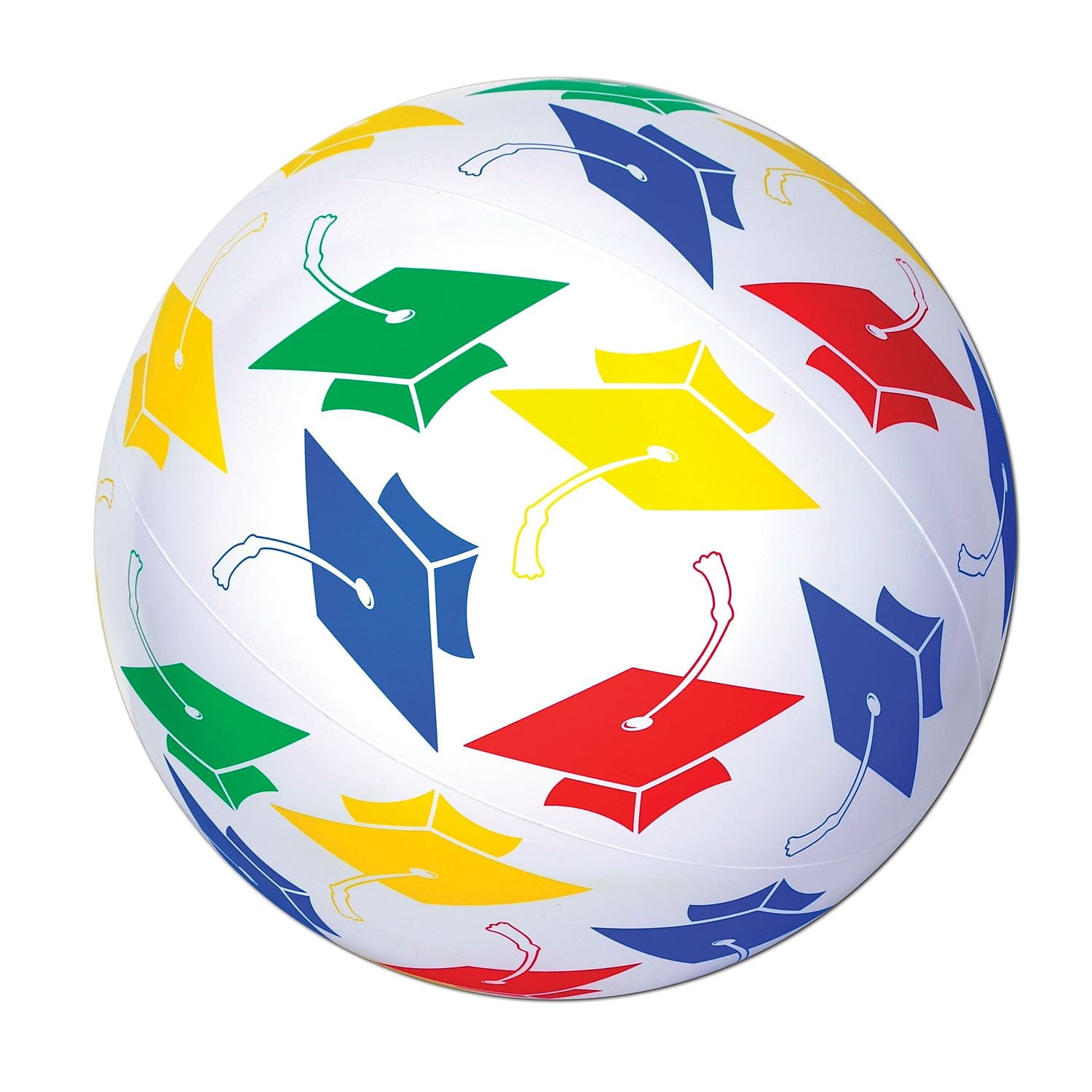 Beistle 16"" Inflatable Grad Beach Ball Multicolor 3/Pack (57081 ...